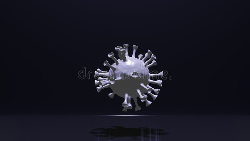 The White Virus on Black Background for Medical and Sci Content 3d ...