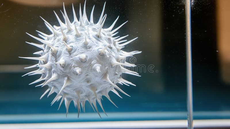 White Virus Model Lab Display Research Science Stock Image - Image of ...