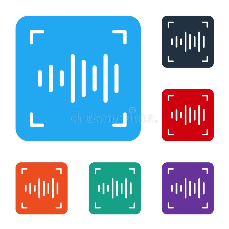 White Voice Recognition Icon Isolated on White Background. Voice ...