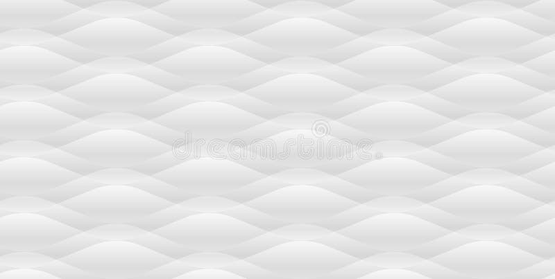 White Volumetric Pattern Smooth Waves. Vector Clipart Stock Vector ...