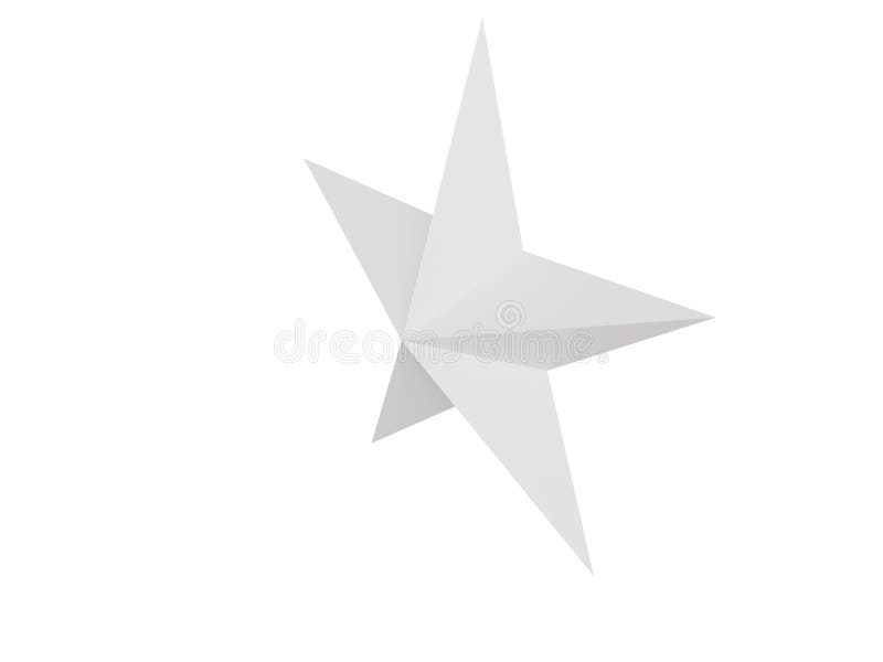 White Volumetric Star. 3d Render. Stock Illustration - Illustration of ...