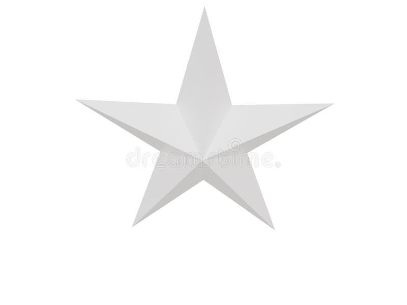 White Volumetric Star. 3d Render. Stock Illustration - Illustration of ...