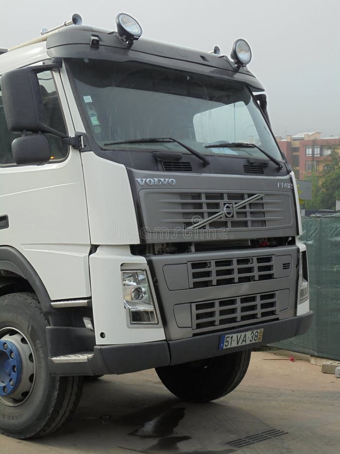 White Volvo FMX Truck Parked on a Construction Site Editorial Stock ...