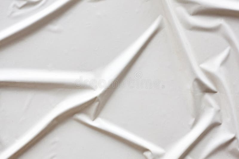 White Wall As Crumpled Paper.Decoration Stock Photo - Image of paper ...