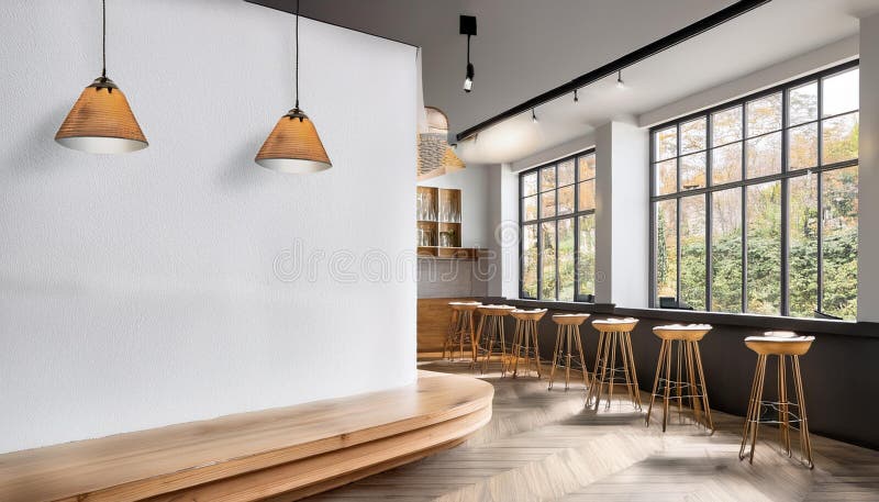 White Wall Bar and Cafe Corner Stock Illustration - Illustration of ...