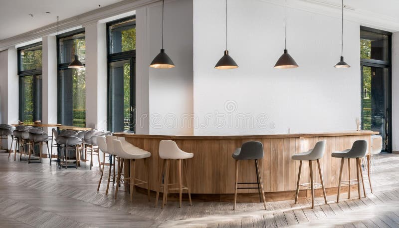 White Wall Bar and Cafe Corner Stock Illustration - Illustration of ...