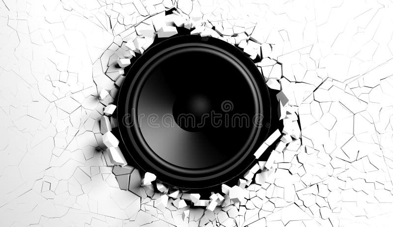 Speaker box exploding stock illustration. Illustration of entertainment ...
