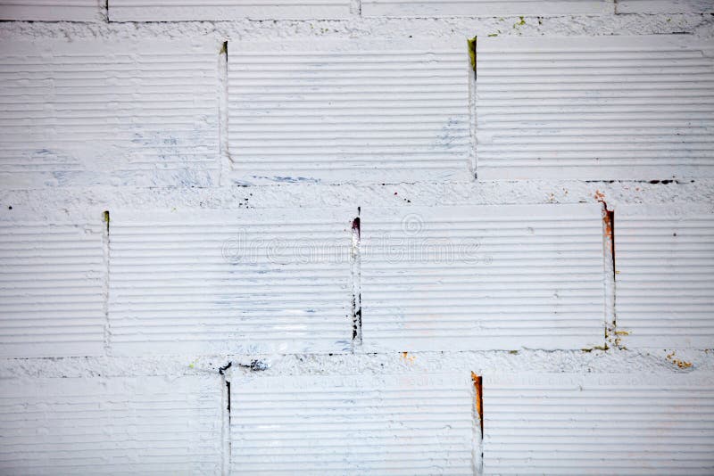 White Wall of Cement Blocks Stock Image - Image of brickwork, brick ...