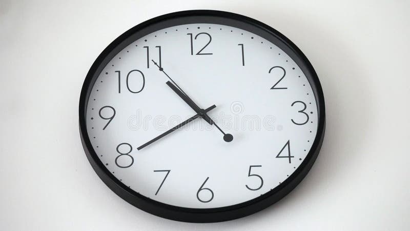 White Wall Clocks Running, the Movement of the Clock Hands Stock Video ...