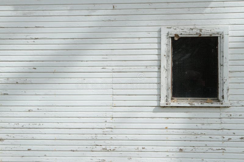White Wall with Dark Window Stock Image - Image of wooden, painted ...