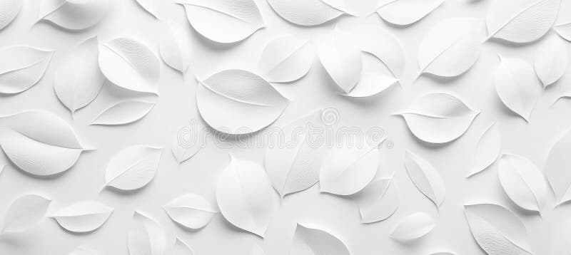Abstract White Leaf Pattern Wall Design â€ Decorative Background for ...