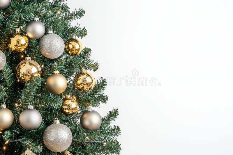 A White Wall with an Empty Christmas Tree Behind it. Stock Illustration ...