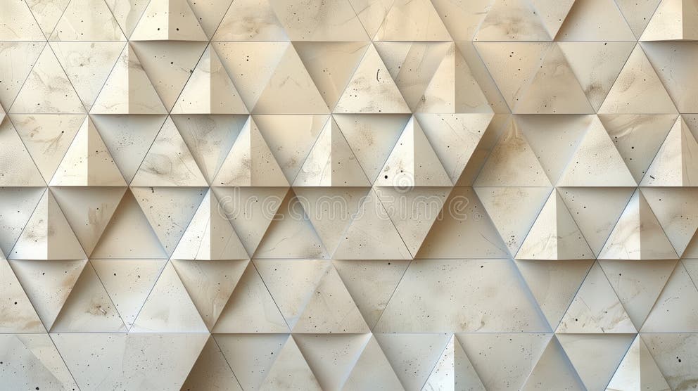 White Wall Featuring a Pattern of Staggered Triangles Stock Photo ...