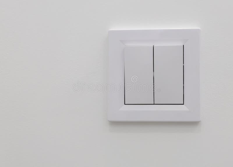 A White Wall Inside a Room with a Light Switch. Turn Off the Lights ...