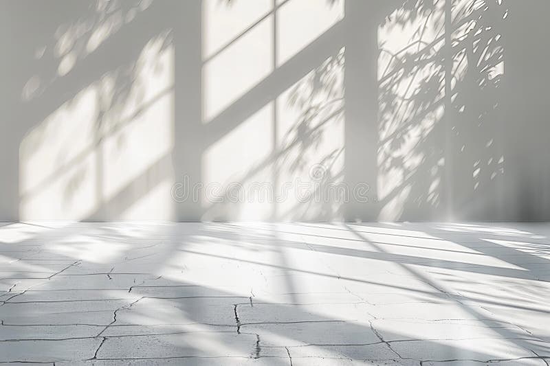 A White Wall with Light Rays Shining through, Creating an Abstract ...