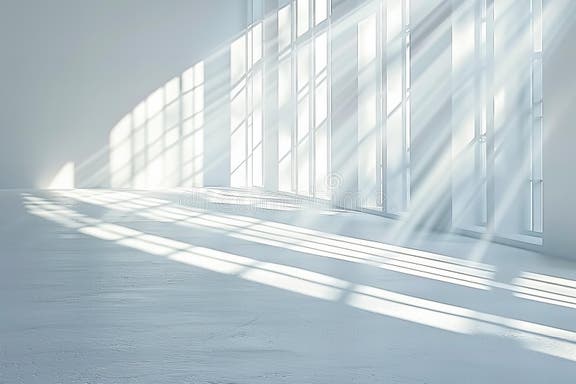 A White Wall with Light Rays Shining through, Creating an Abstract ...
