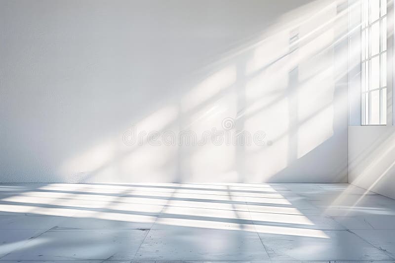 A White Wall with Light Rays Shining through, Creating an Abstract ...
