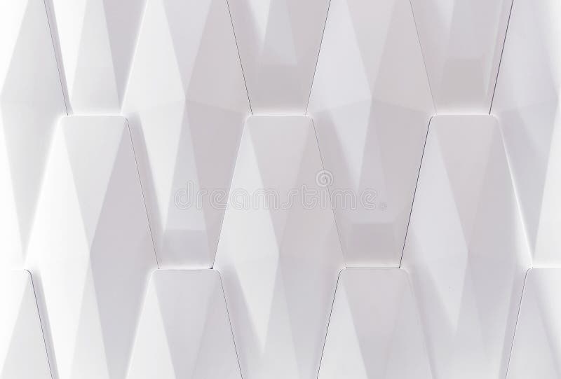 White Wall Panel with 3D Effect. Volumetric White Texture Stock Image ...