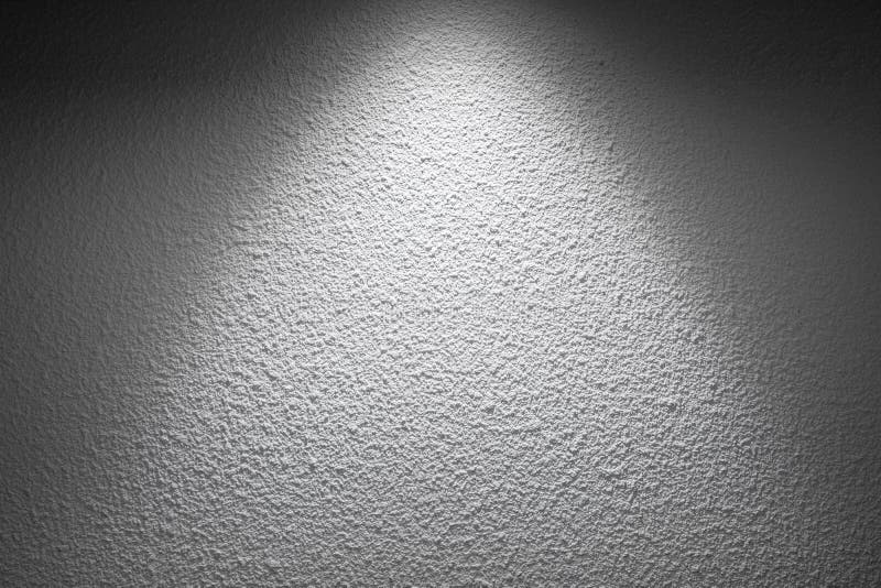 White Wall with Plastering and Spotlight Stock Image - Image of gray ...