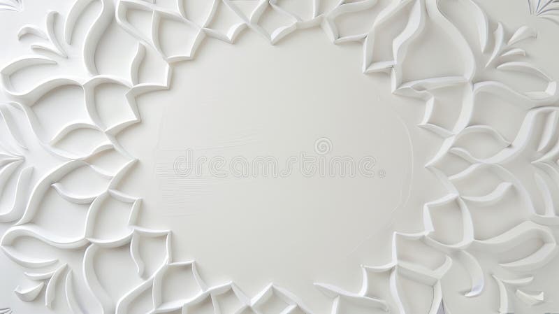 A White Wall with a Repeating Geometric Pattern Stock Illustration ...