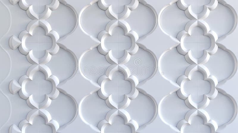 A White Wall with a Repeating Geometric Pattern Stock Illustration ...