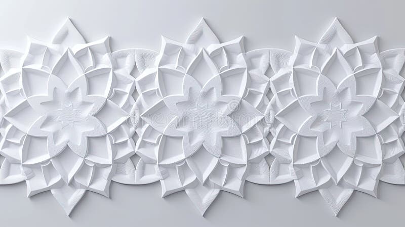 A White Wall with a Repeating Geometric Pattern Stock Illustration ...