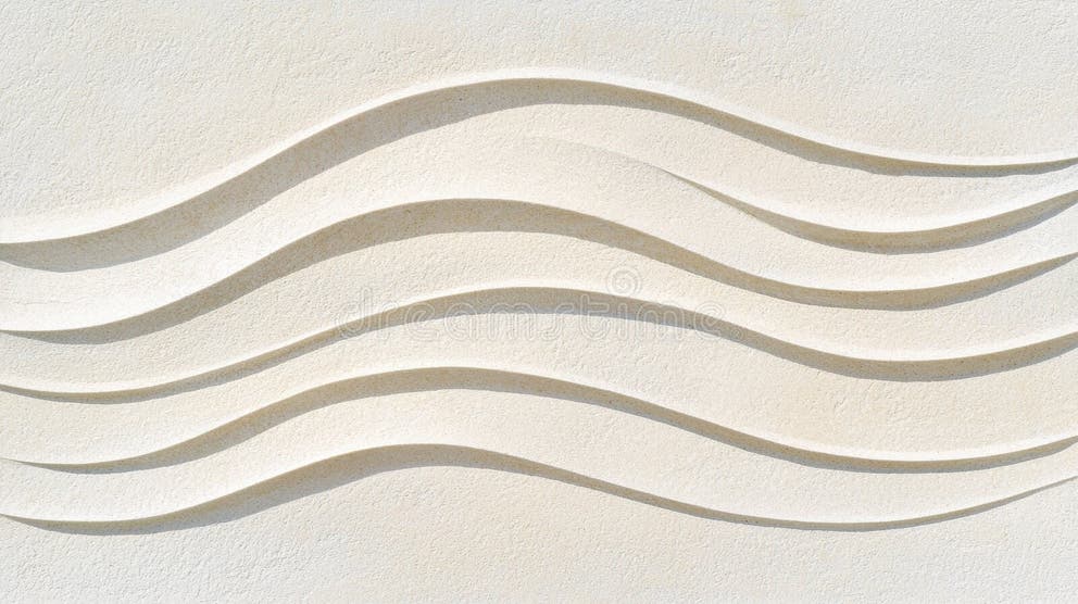 A White Wall with a Repeating Wave Pattern. Stock Photo - Image of view ...