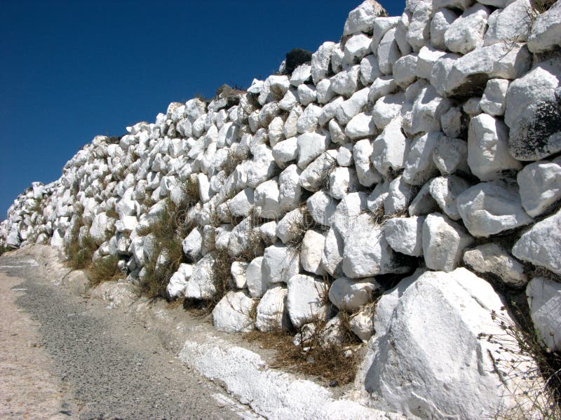 White Stone Path in Mykonos Stock Photo - Image of greece, destination ...