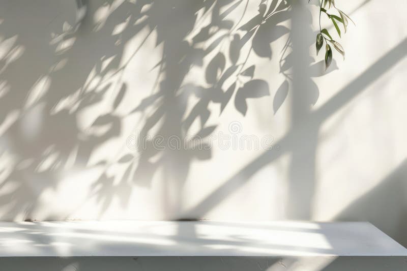 White Wall with Shadows, Interior Abstract Background. Generative AI ...