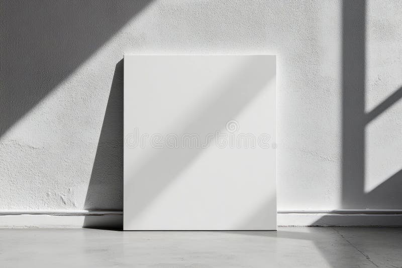 A White Wall with a White Square on it Stock Illustration ...