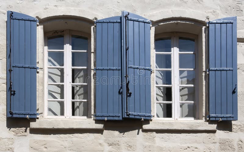 White Wall with Two White Open Windows Stock Image - Image of house ...