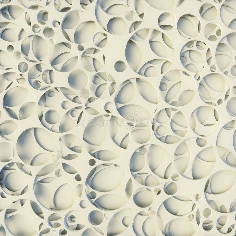 White Wall with a Unique and Intricate Pattern of Holes. 3d Rendering ...