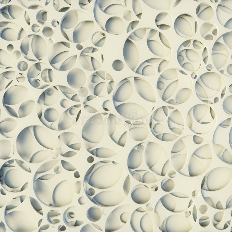 White Wall with a Unique and Intricate Pattern of Holes. 3d Rendering ...