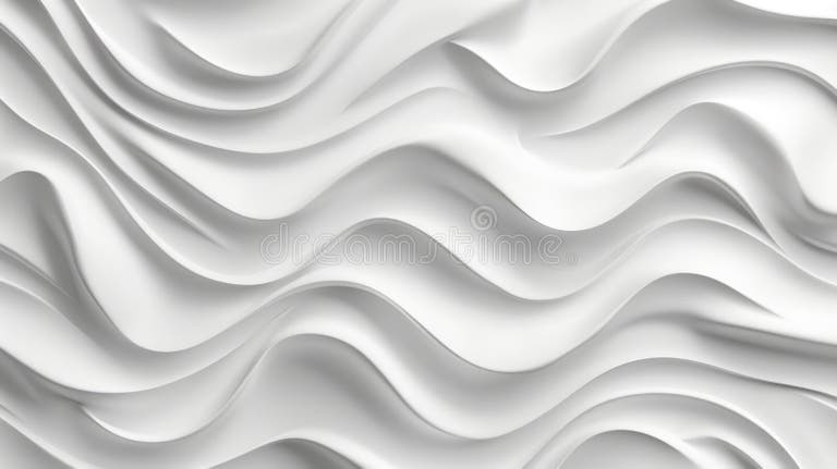 A White Wall with a Unique Wave Pattern, Perfect for Interior Design or ...