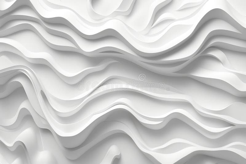 A White Wall with a Wave Pattern, Suitable for Interior Design Projects ...
