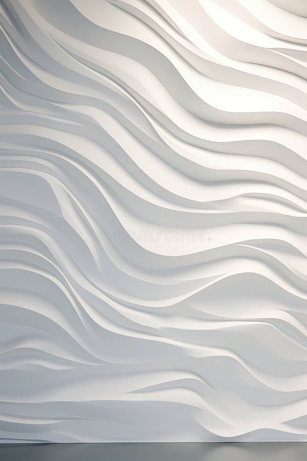White Wall with Wavy Lines stock illustration. Illustration of style ...