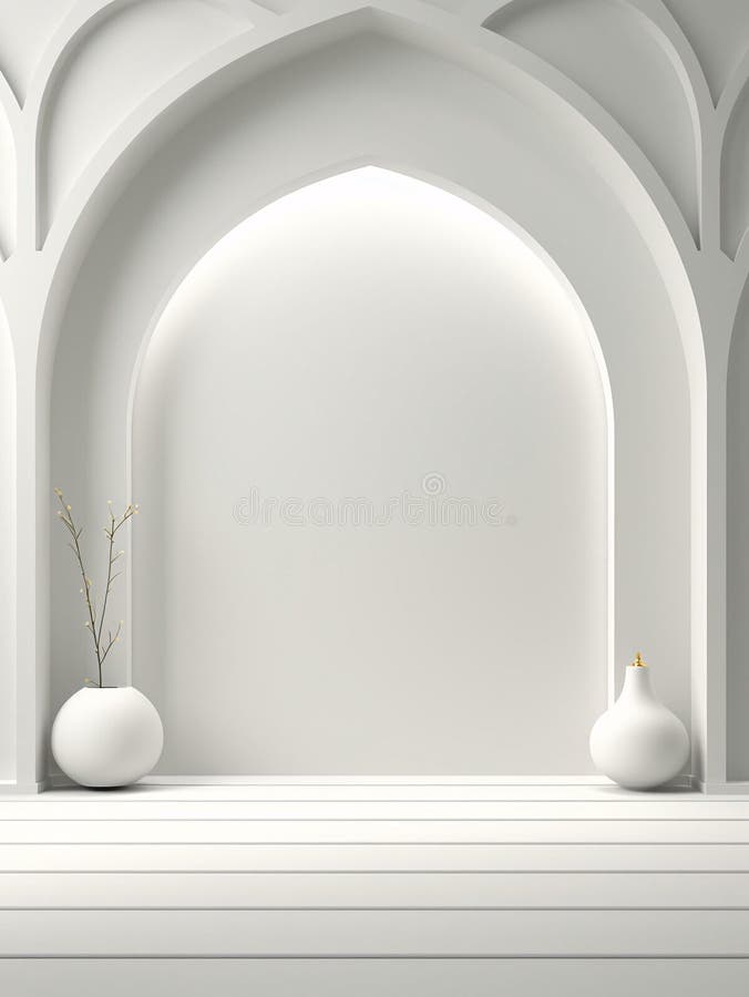 White Arch in a Room White Arch in a Building White Wall and Window ...