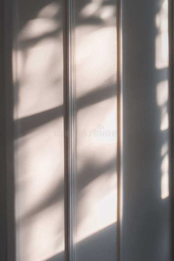 White Wall with a Window and a Shadow Cast on it Stock Illustration ...