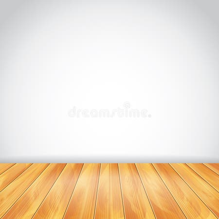 White Wall and Wood Floor, Vector Background Stock Vector ...