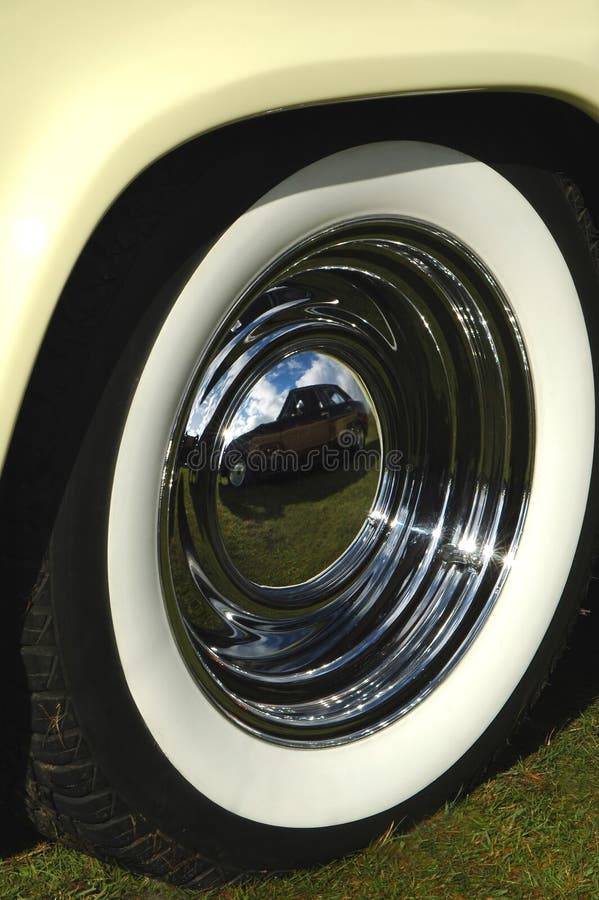 White walled tire stock photo. Image of caps, chrome, vehicles - 4700594