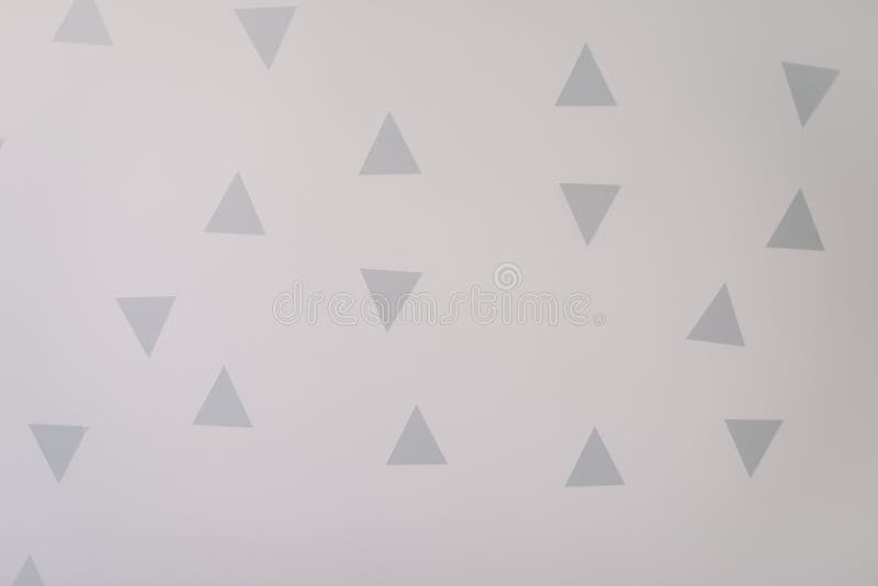 Triangle Wall Stickers. White Walls with Decorations in a Scandinavian ...