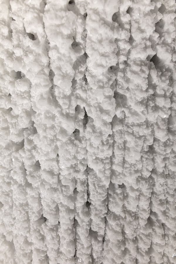 White Walls of Ice and Snow in a Cave Stock Image - Image of outdoor ...