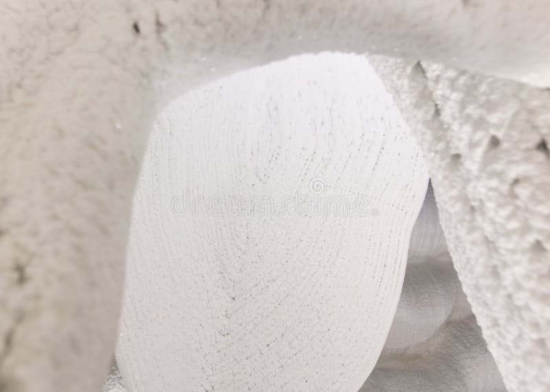 White Walls of Ice and Snow in a Cave Stock Image - Image of frozen ...