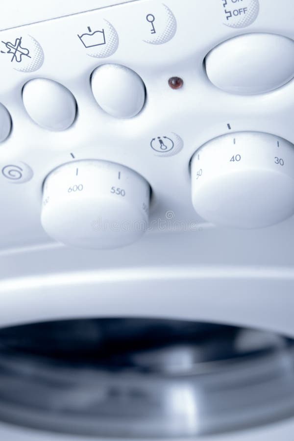 White Washing Machine Closeup Stock Photo - Image of towel, clothes ...