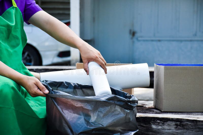 White Wastes Plastic Containers Sorting Stock Photo - Image of dump ...