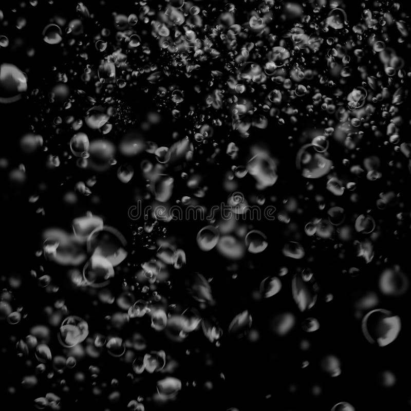 White Water Bubbles with a Dark Black Background Shaped Abstract for ...