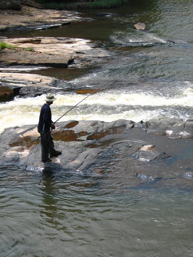 White water fishing! stock photo. Image of current, pole - 254048