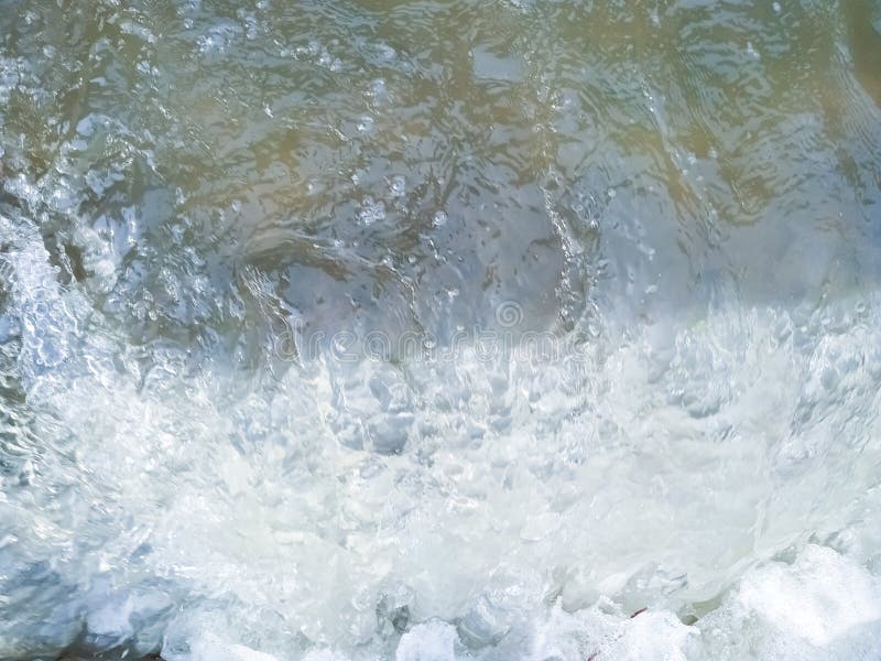 White Water Flowing into the River Beautiful Stock Photo - Image of ...