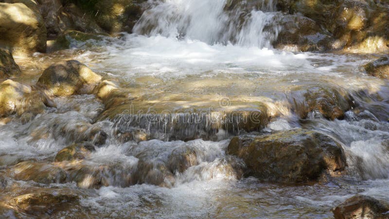 White Water Mountain Stream and Waterfall Mountain Stream with Rocks ...