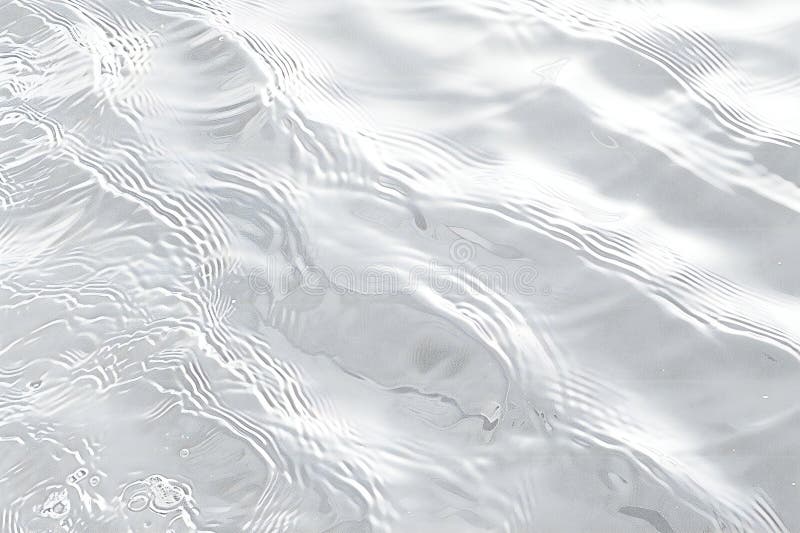 White Water Ripples Pattern on a White Background, with Light Grey and ...